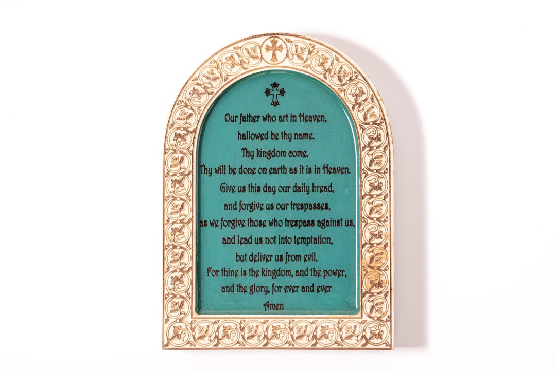 Our Father Who Art in Heaven Plaque, Engraved the Lord's Prayer, A ...
