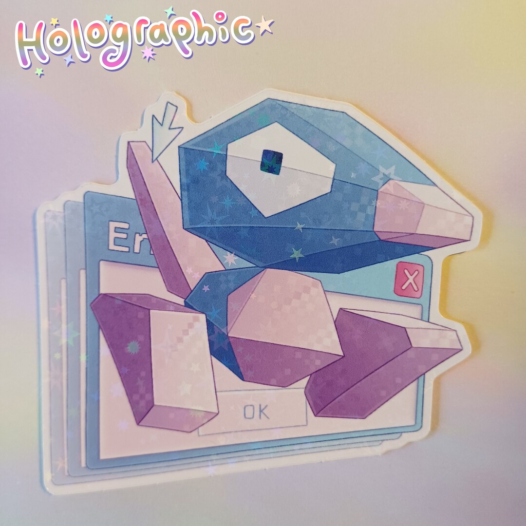 Holographic Shiny Porygon Sticker - Etsy