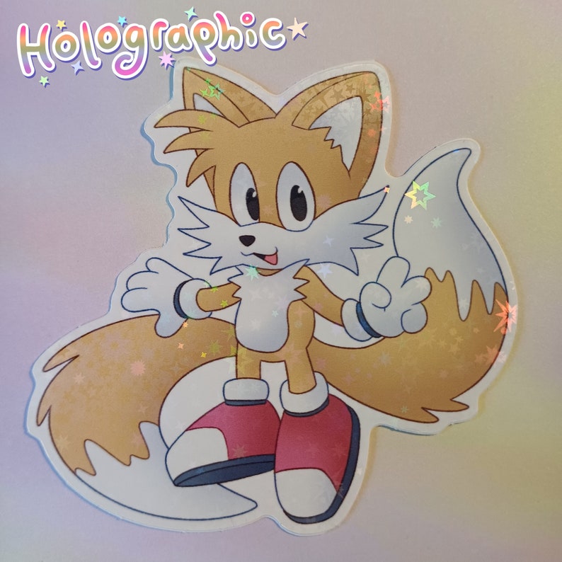 Holographic Tails Sticker - Etsy