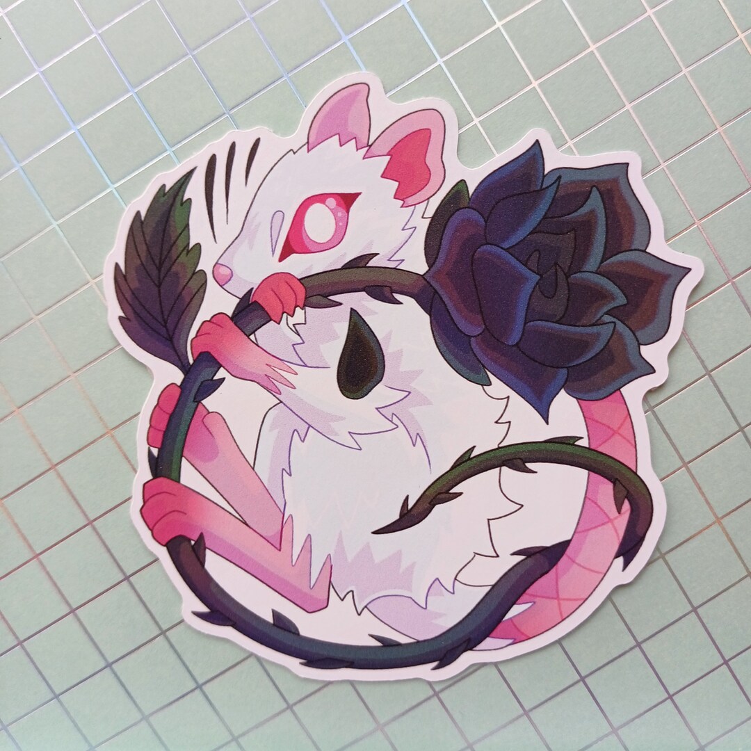 Rose Rat Sticker - Etsy