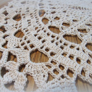 Star-flower Crochet Doily in White or Natural (ecru)--large Doily--21 ...