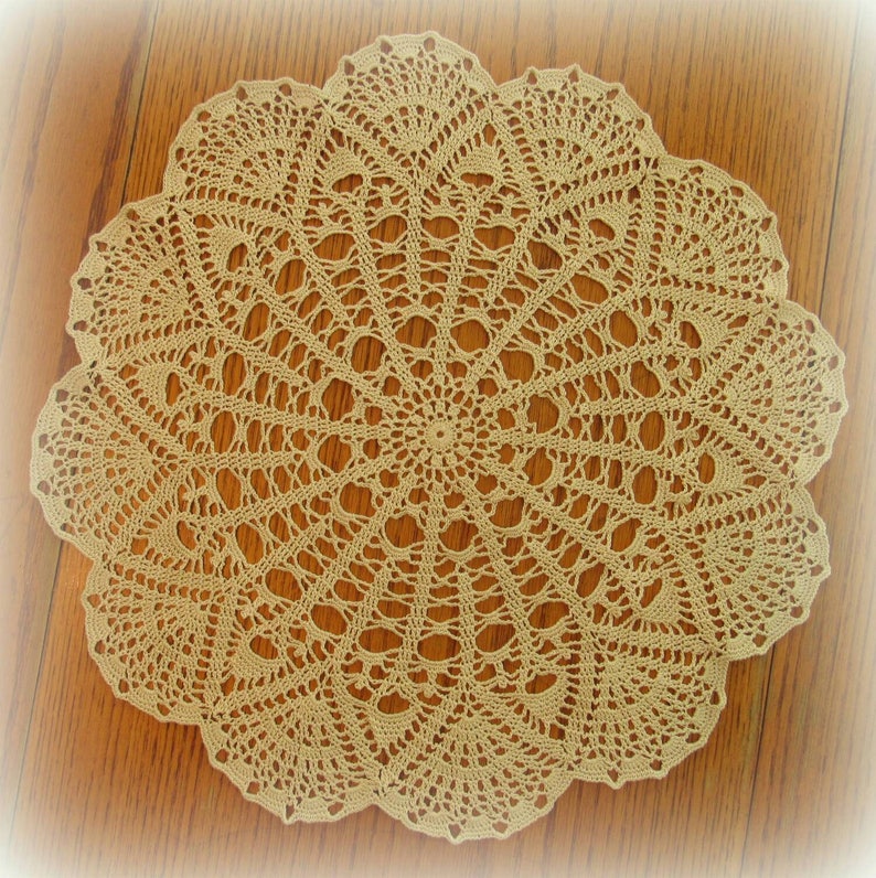 Large Crochet Doily/TabletopperHand-crocheted 20 Ecru | Etsy