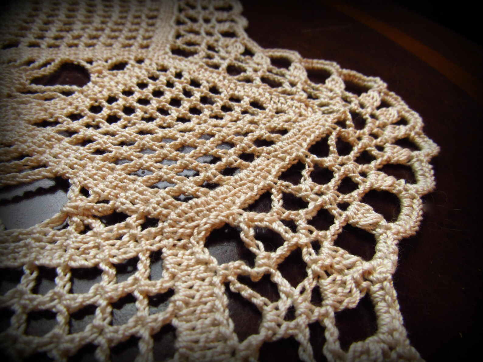 Ecru Crochet Doily--15"--lovely Star-flower - Etsy