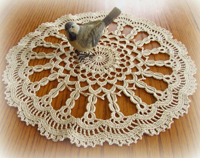 Ecru Crochet Doily--lovely "pilot's Wheel" Design--13" - Etsy