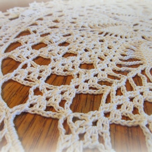 Star-flower Crochet Doily in White or Natural (ecru)--large Doily--21 ...
