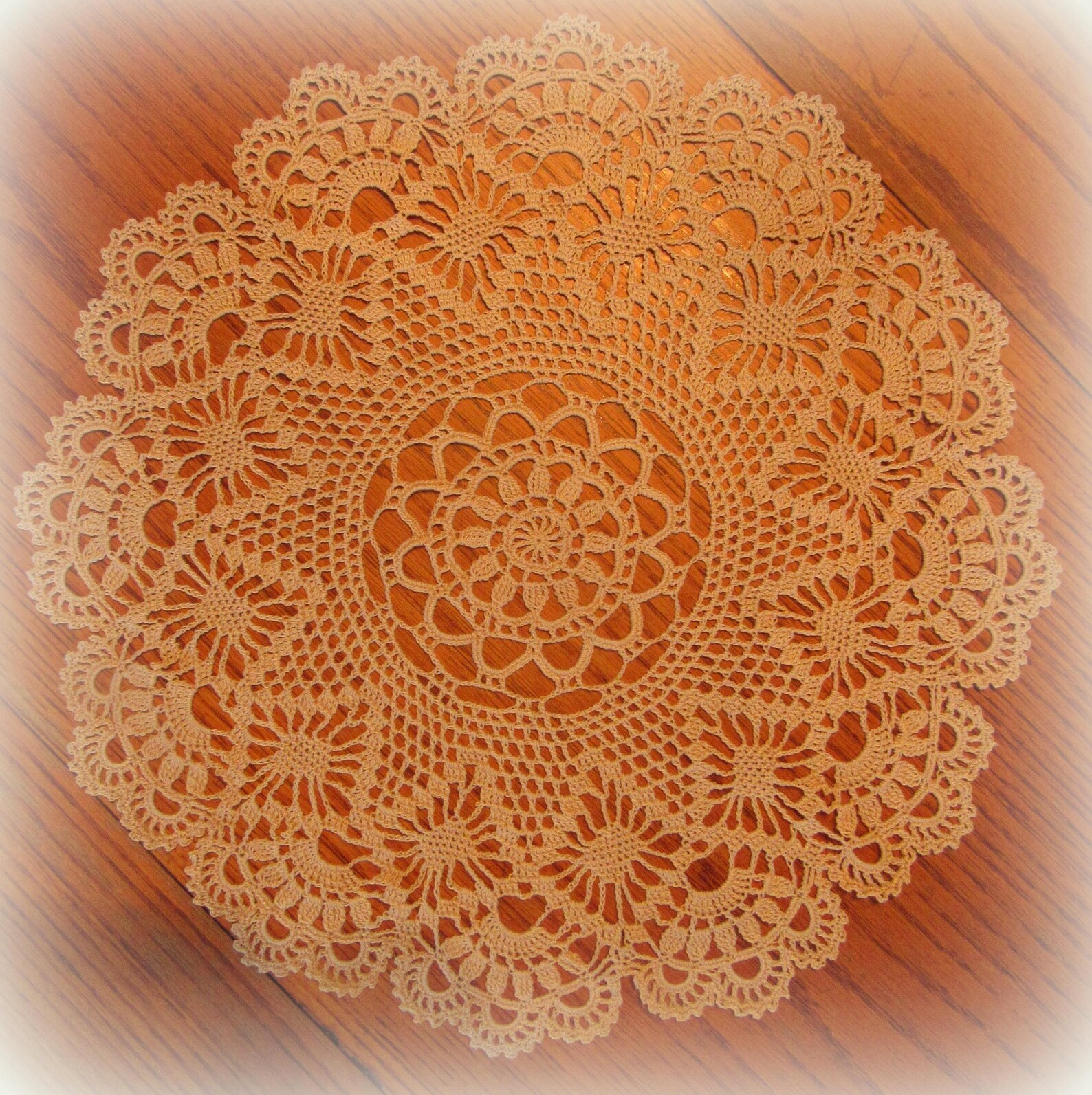 Ecru Star-flower Crochet Doily With Lovely Diamonds and - Etsy
