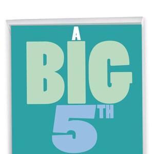 Jumbo 5th Milestone Anniversary Greeting Card 8.5 X 11 Inch W/ Envelope ...