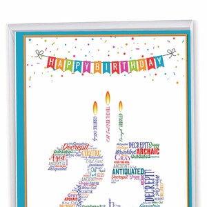 Jumbo 25th Milestone Birthday Greeting Card 8.5 X 11 Inch With Envelope ...