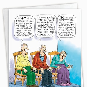 Funny 80th Milestone Birthday Greeting Card With Envelope - Bday Wake ...