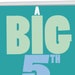 Jumbo 5th Milestone Anniversary Greeting Card 8.5 X 11 Inch W/ Envelope ...