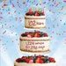 102th Milestone Birthday Greeting Card W/ Envelope (1 Card) Number Cake ...