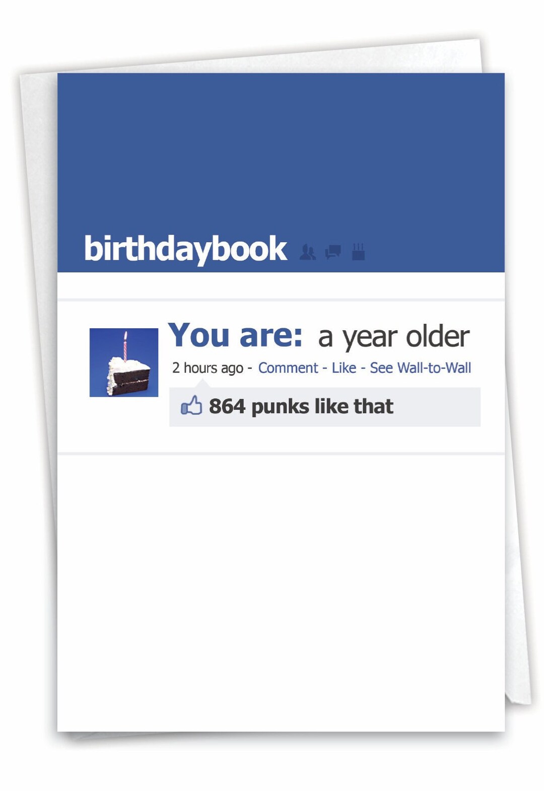 Funny Birthday Greeting Card With Envelope - Bday Birthdaybook , for ...