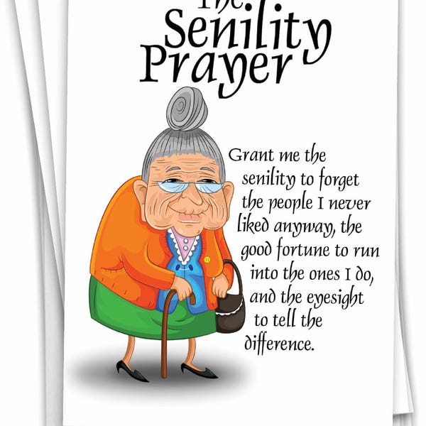 The Senility Prayer - Etsy