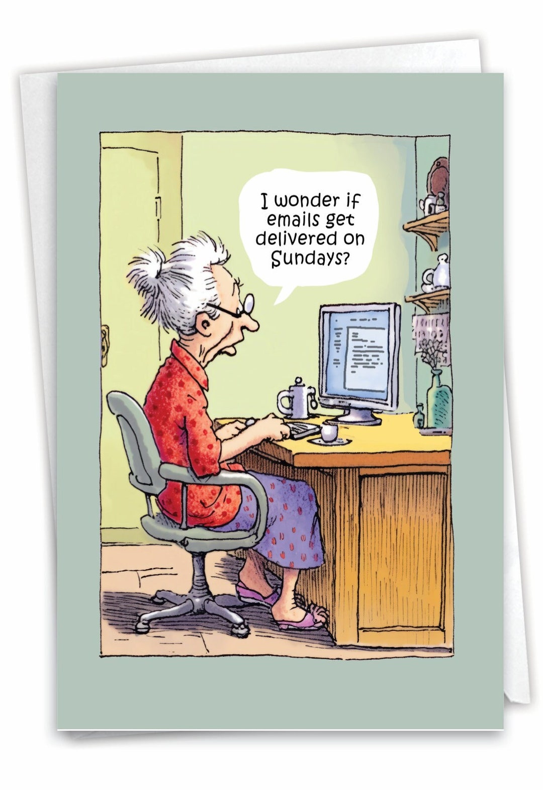 Funny Birthday Greeting Card With Envelope (1 Card) Bday Sunday Emails ...