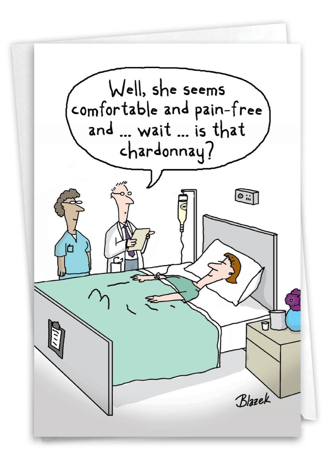 Nobleworks Funny Get Well Greeting Card With 5 X 7 Inch - Etsy