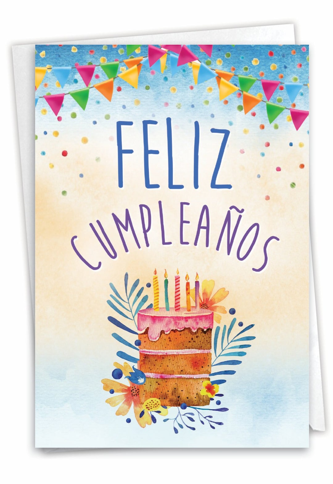 Spanish Birthday Greeting Card With Envelope 1 Card Bday Maravilloso ...