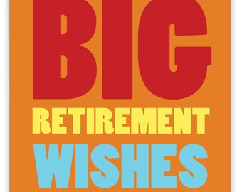 Jumbo Retirement Greeting Card From Us 8.5 X 11 Inch With - Etsy