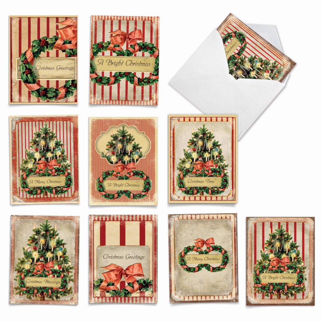 10 Assorted Holiday Memories Christmas Cards W/ Envelopes 4 X 5.12 ...