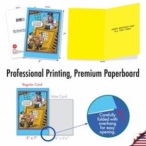 Funny Birthday Paper Card With Envelope - Bday Poopdeck , for Him for ...