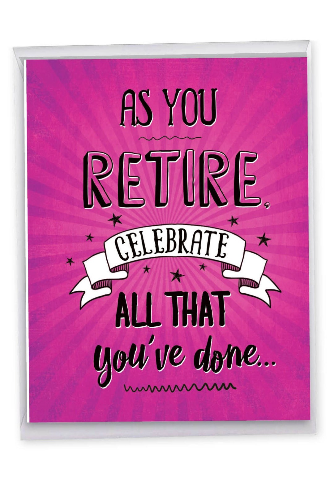 Jumbo Funny Retirement Paper Card From Us 8.5 X 11 Inch With Envelope ...