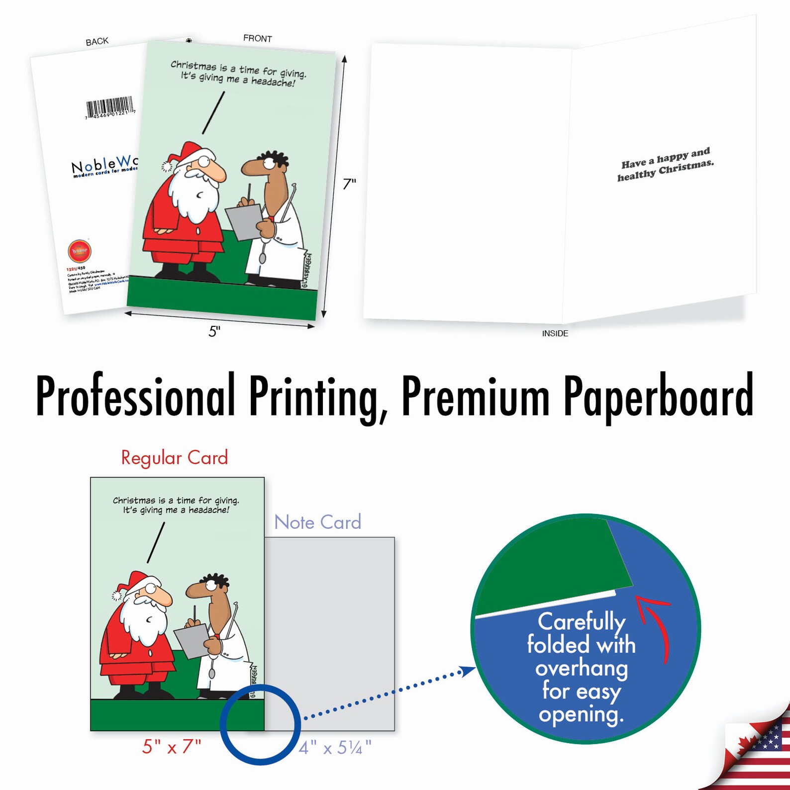 Funny Christmas Paper Card With Envelope - Merry Christmas Holiday ...