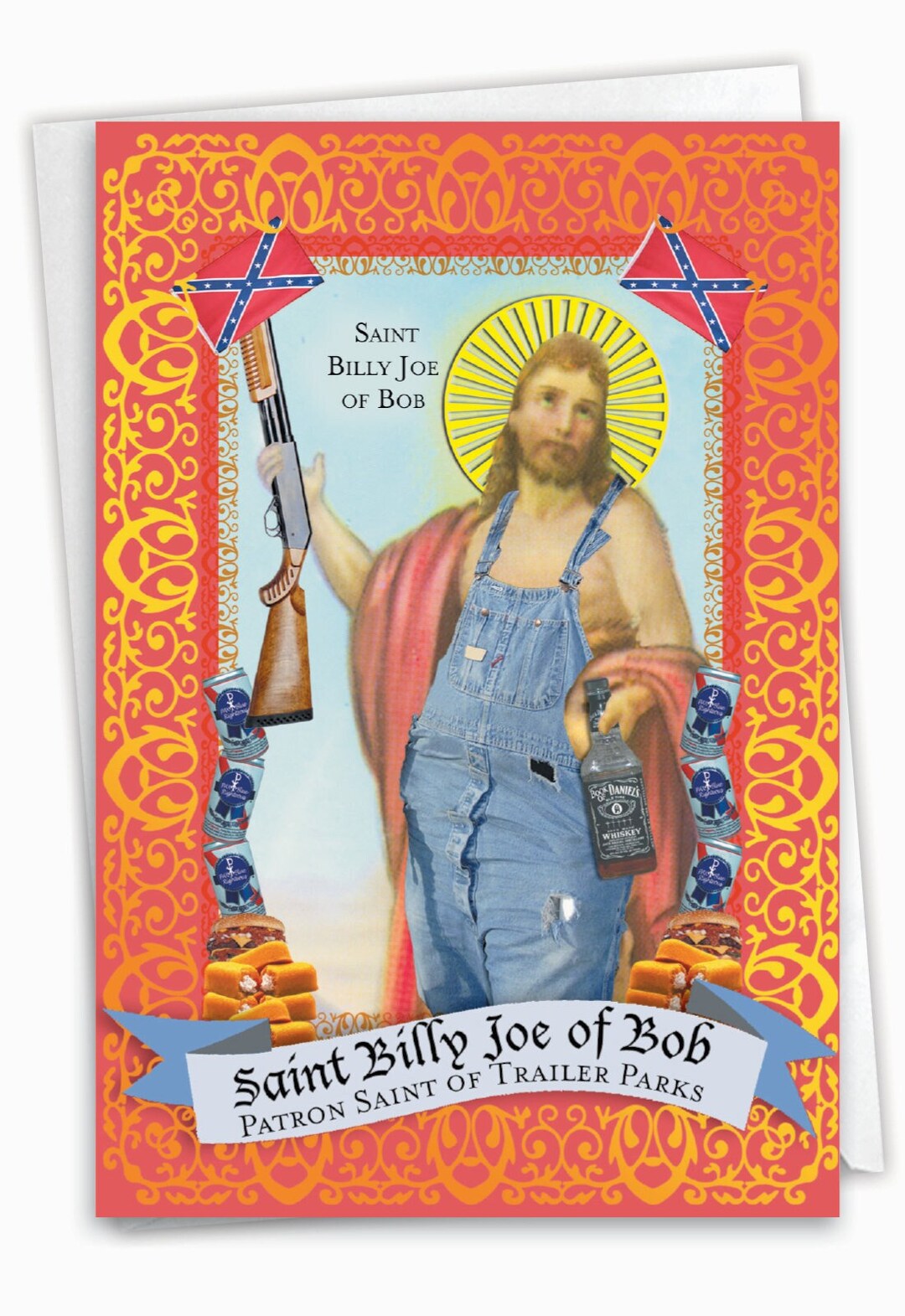 Funny Birthday Greeting Card With Envelope - Bday Billy Joe of Bob ...