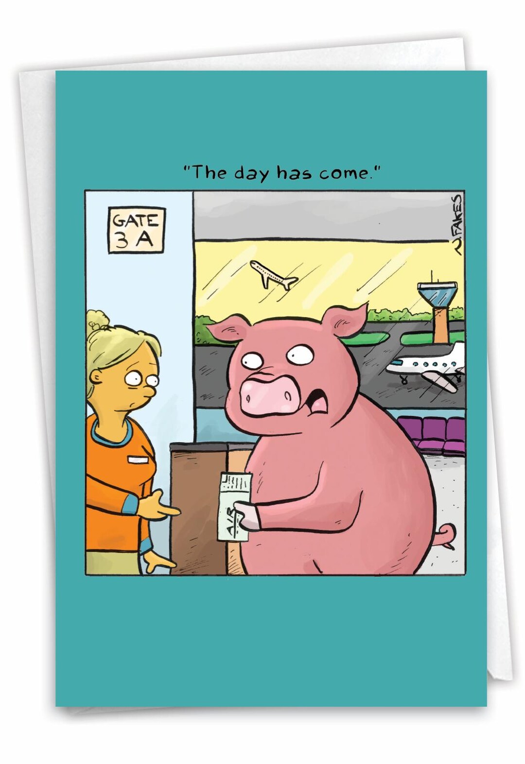 Funny Congratulations Greeting Card With 5 X 7 Inch Envelope (1 Card ...