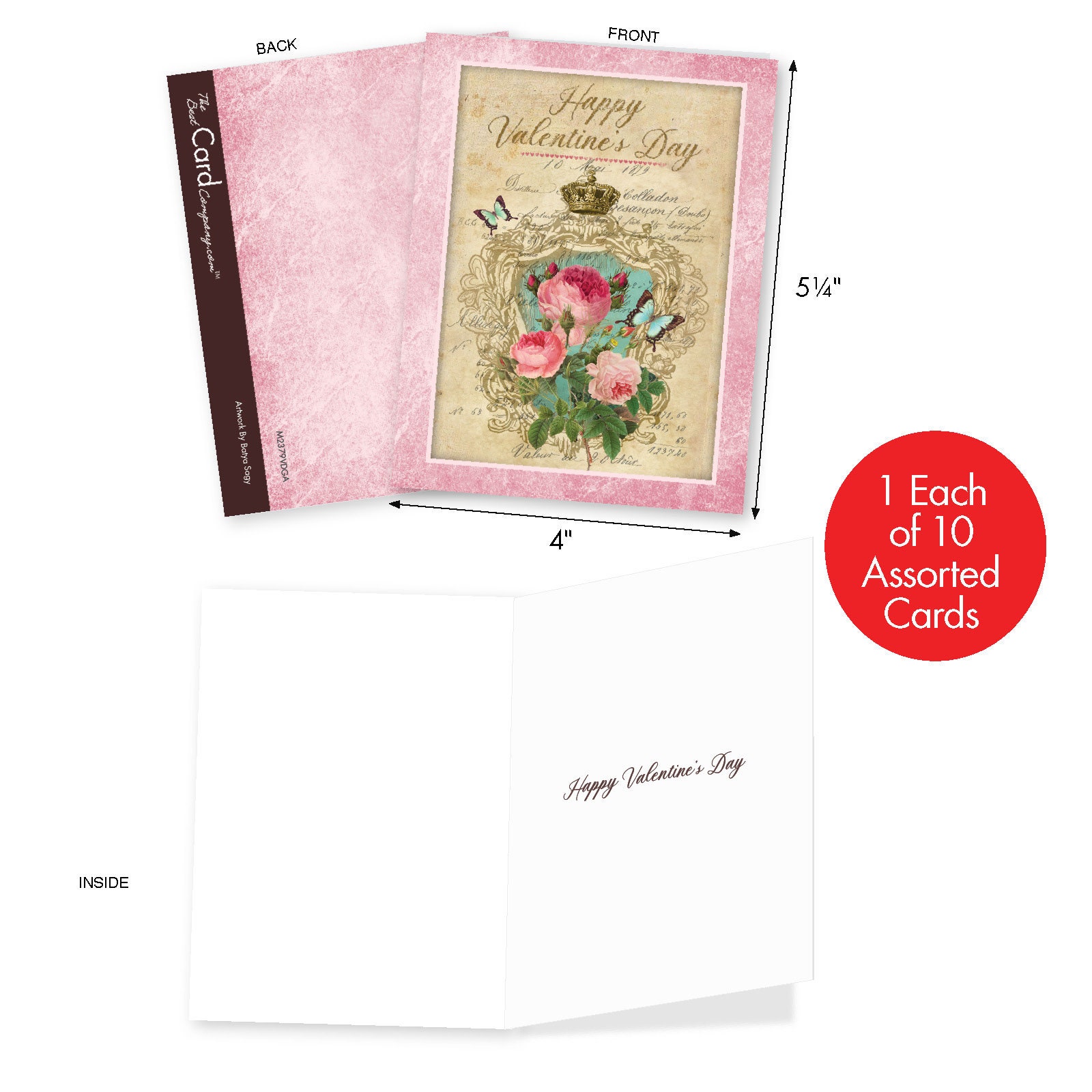 10 Assorted Valentine's Day Notes Bulk Pack Set 4 X 5.12 - Etsy