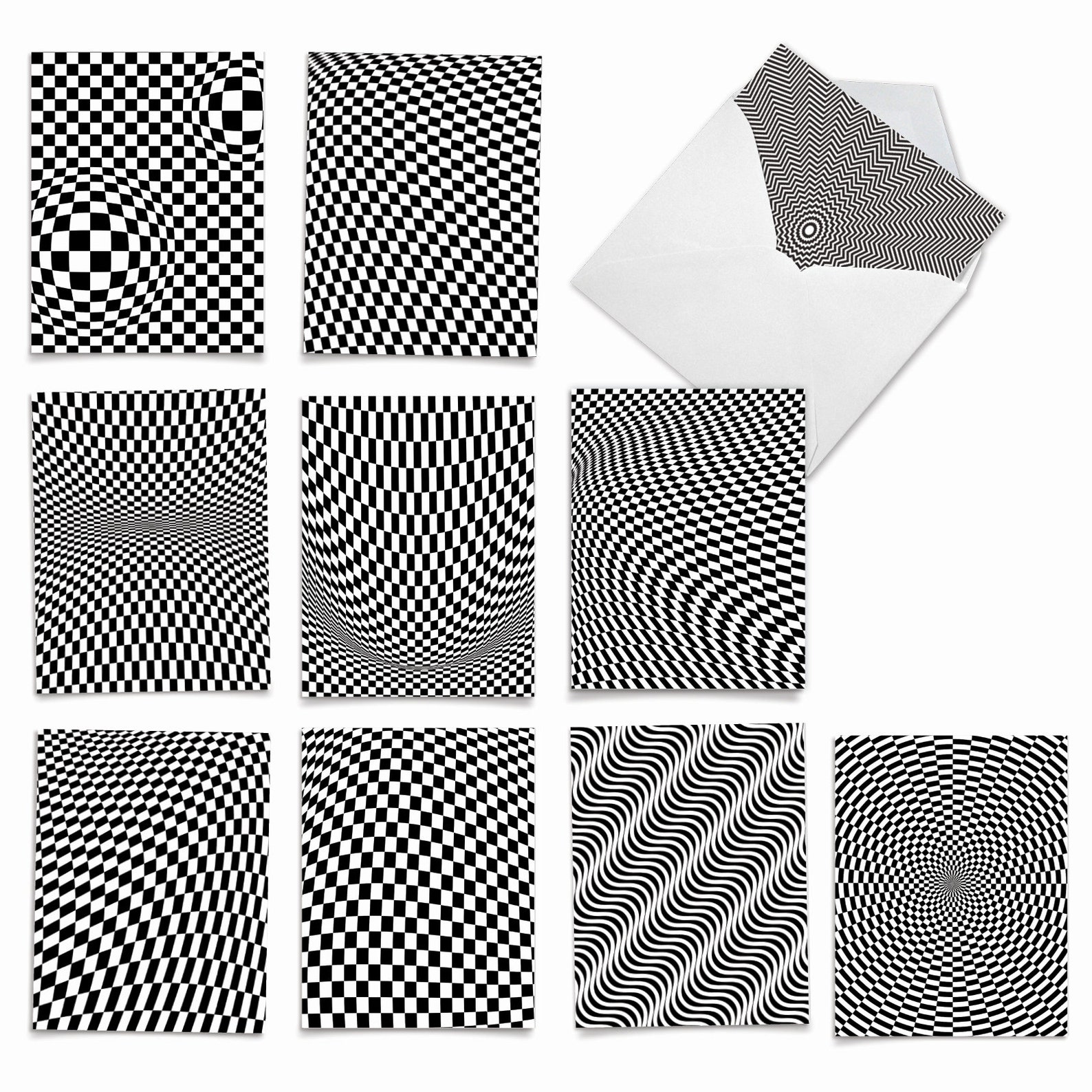 10 Assorted Blank All Occasions Note Cards Set 4 X 5.12 Inch With ...
