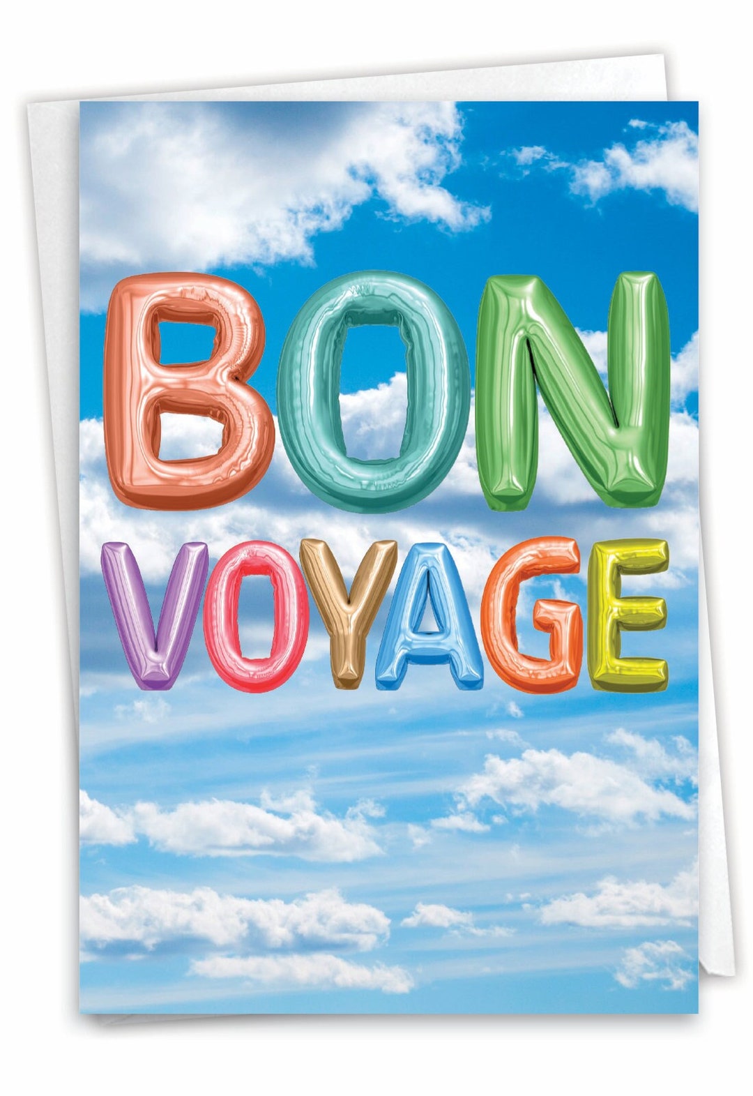 Bon Voyage Greeting Card W/ Envelope (1 Card) Farewell, Good Luck ...