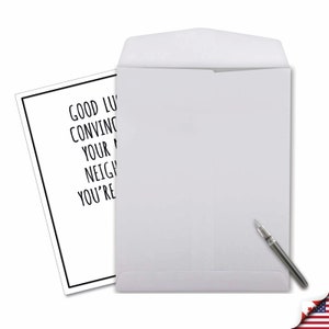 Jumbo Funny New Home Paper Card (neighbor) 8.5x11 Inch With Envelope (1 ...