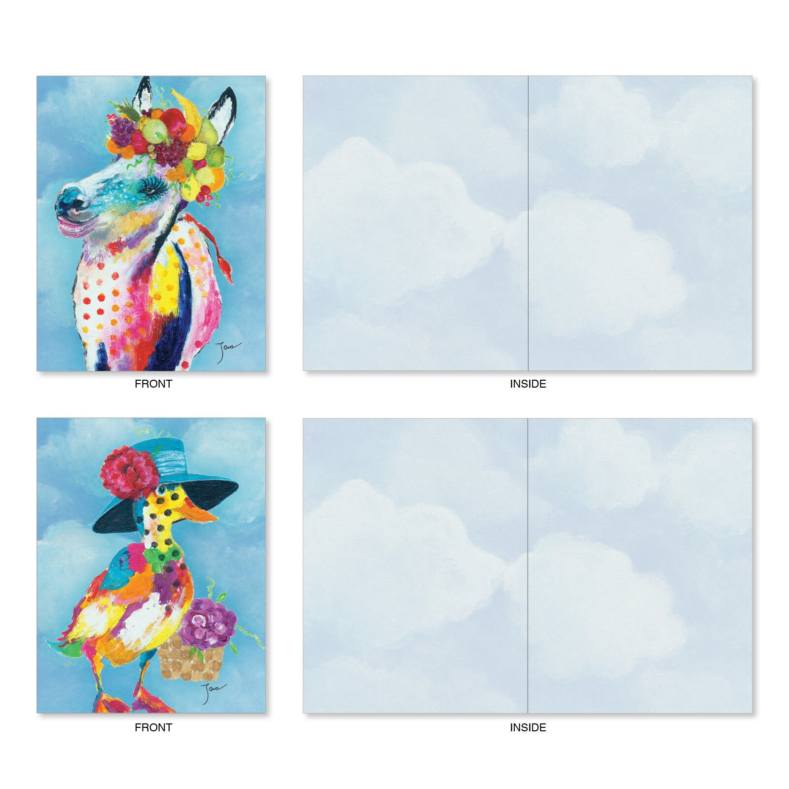 20 Assorted Funny Blank Notecards Bulk Box Set 4 X 5.12 Inch - Etsy