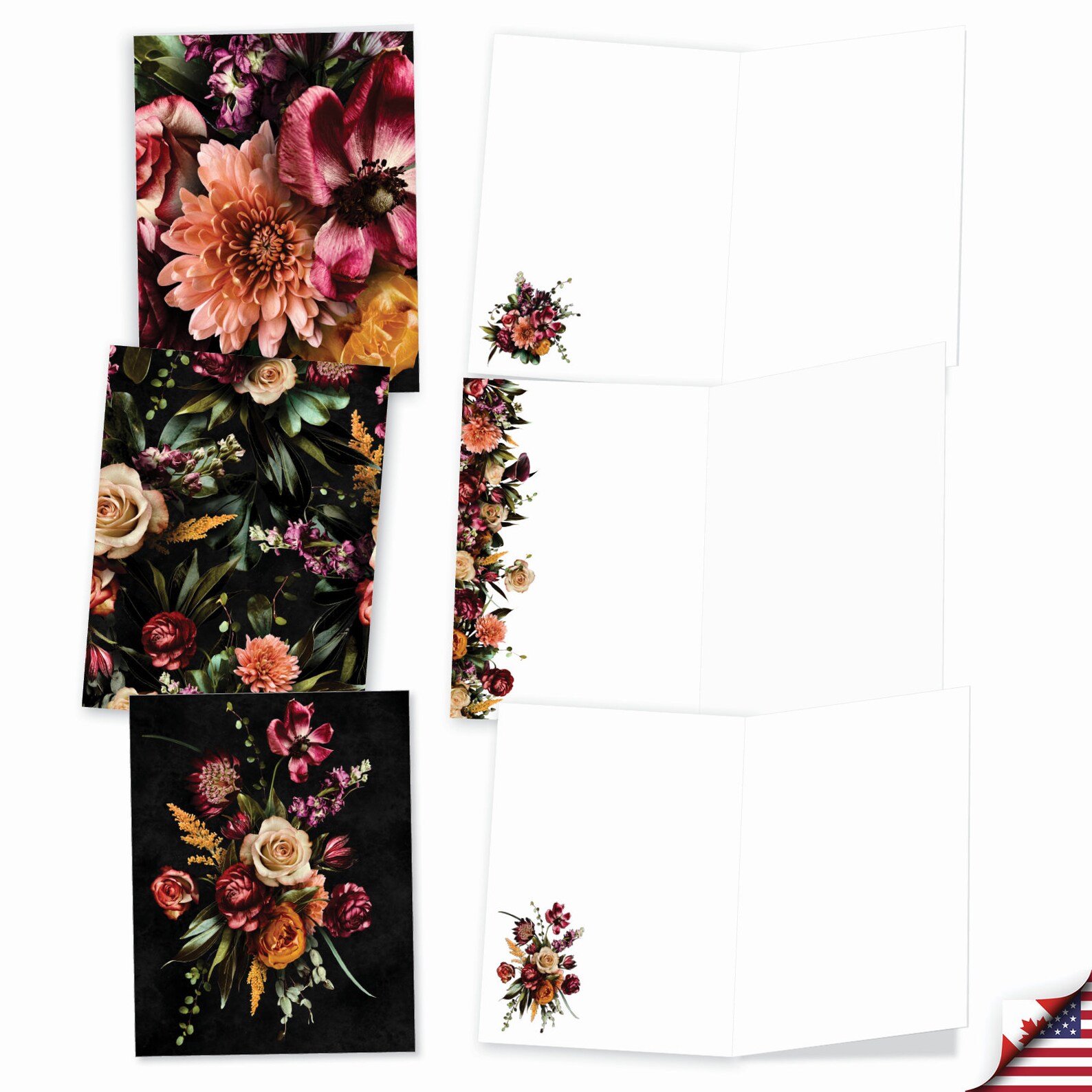 20 Assorted Blank Notecards Set 4 X 5.12 Inch With Envelopes (10 ...