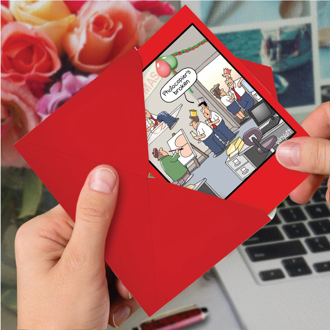 Funny Christmas Greeting Card With Envelope - Merry Christmas Holiday ...