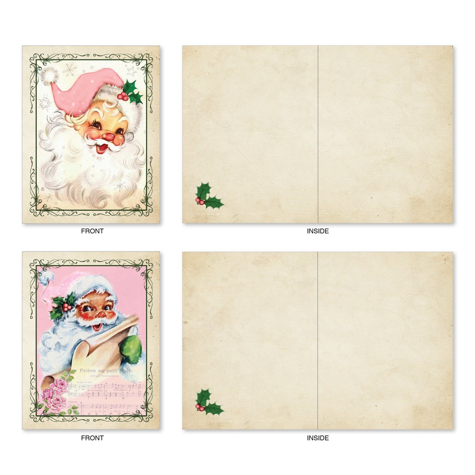 10 Assorted Blank Christmas Note Cards Bulk Box Set 4 X 5.12 - Etsy