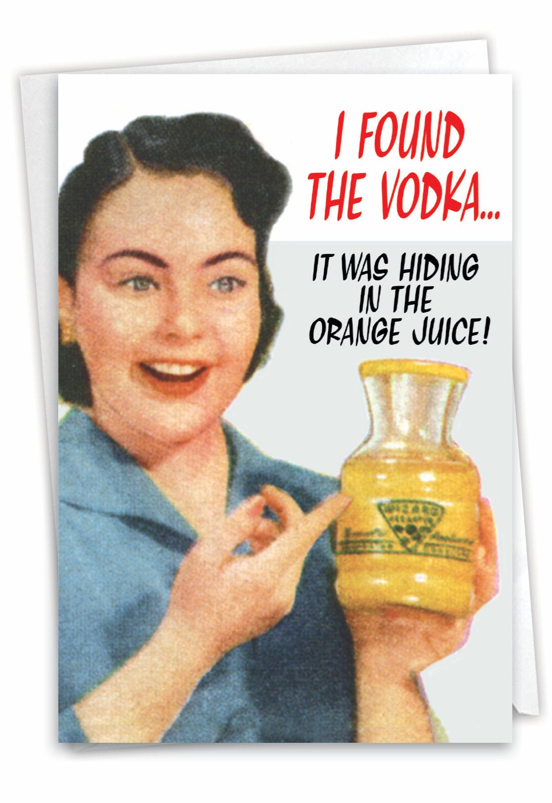 Vodka Hiding Birthday- Funny Birthday Card With Envelope for Him or Her ...