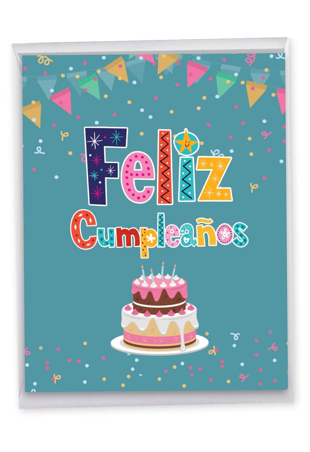 Jumbo Spanish Birthday Greeting Card 8.5 X 11 Inch With Envelope (1 ...