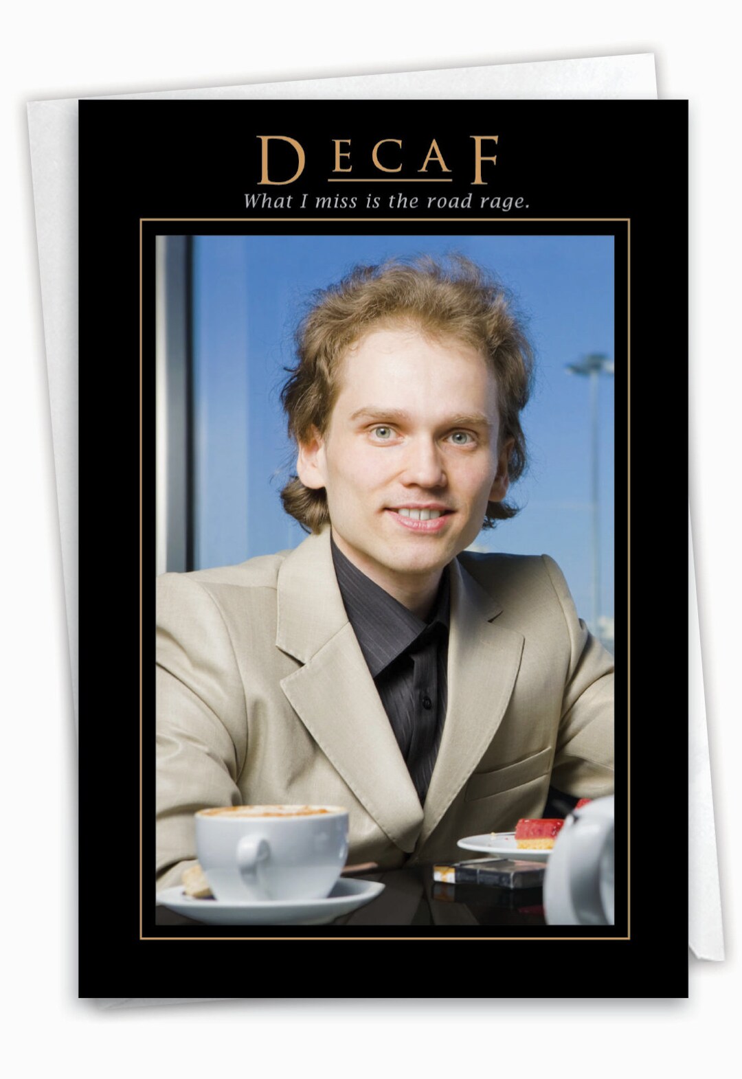 Decaf Birthday- Funny Birthday Card With Envelope for Him or Her Eco ...