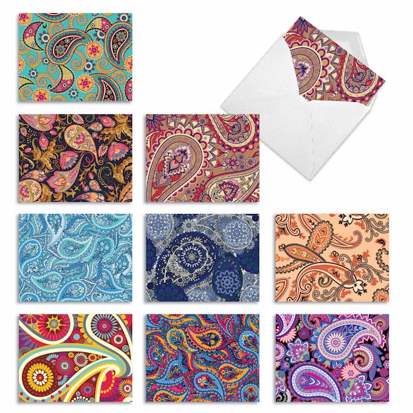 Paisley Note Cards - Etsy