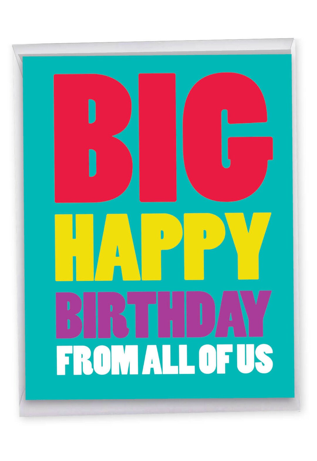Big Happy Birthday From Us Card Bday Greeting Card With - Etsy