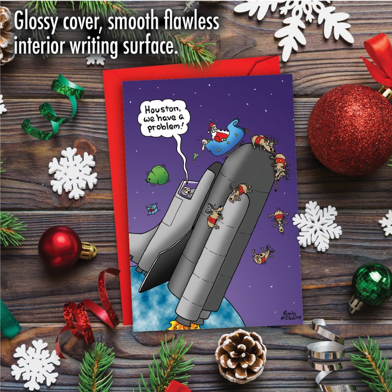 Christmas Greeting Card W/ Envelope (1 Card) Merry Christmas Holiday ...