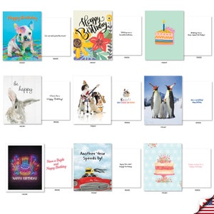 36 Assorted Birthday Note Cards Bulk Set 4 X 5.12 Inch With Envelopes ...
