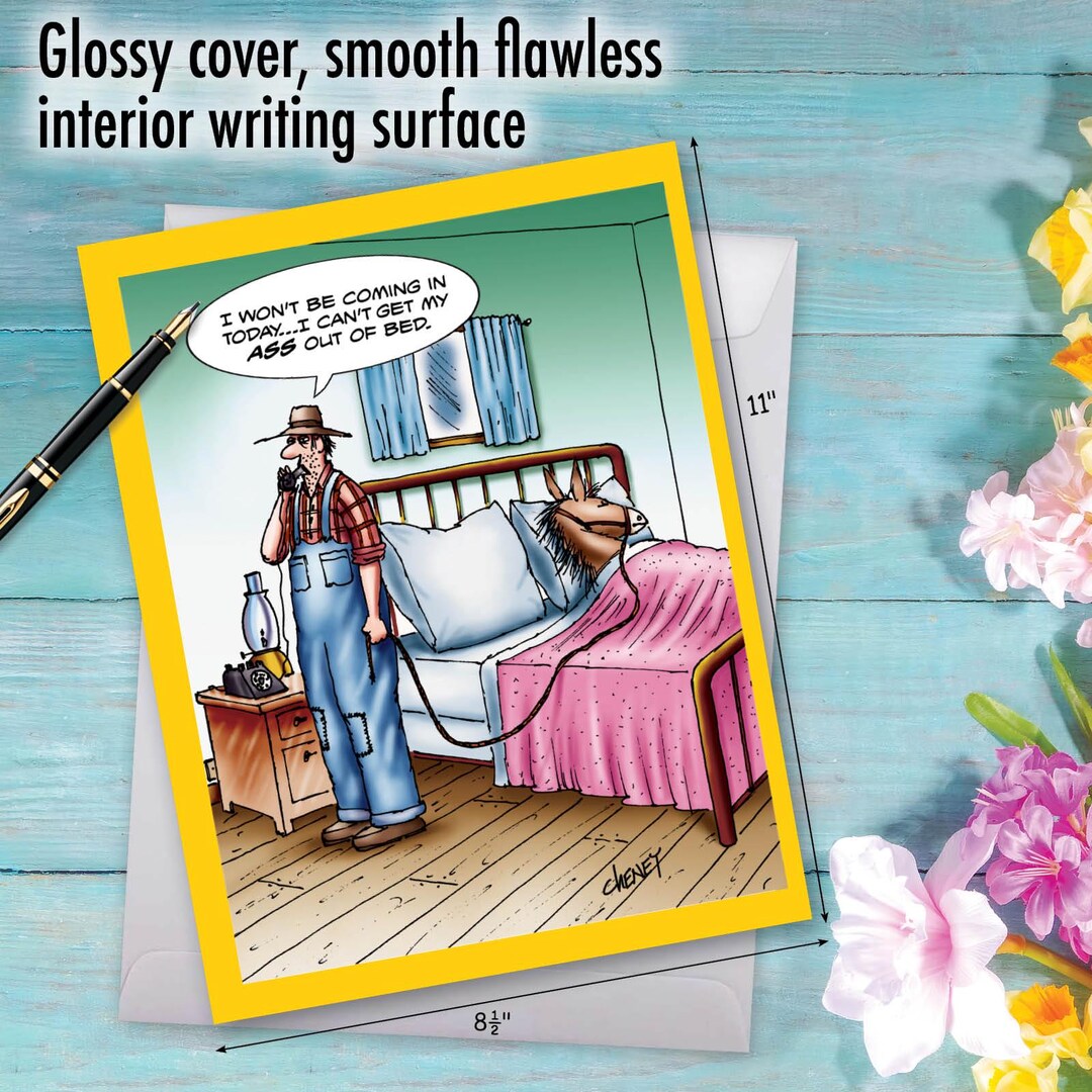 Extra Large Funny Get Well Greeting Card From Us 8.5x11 Inch With ...