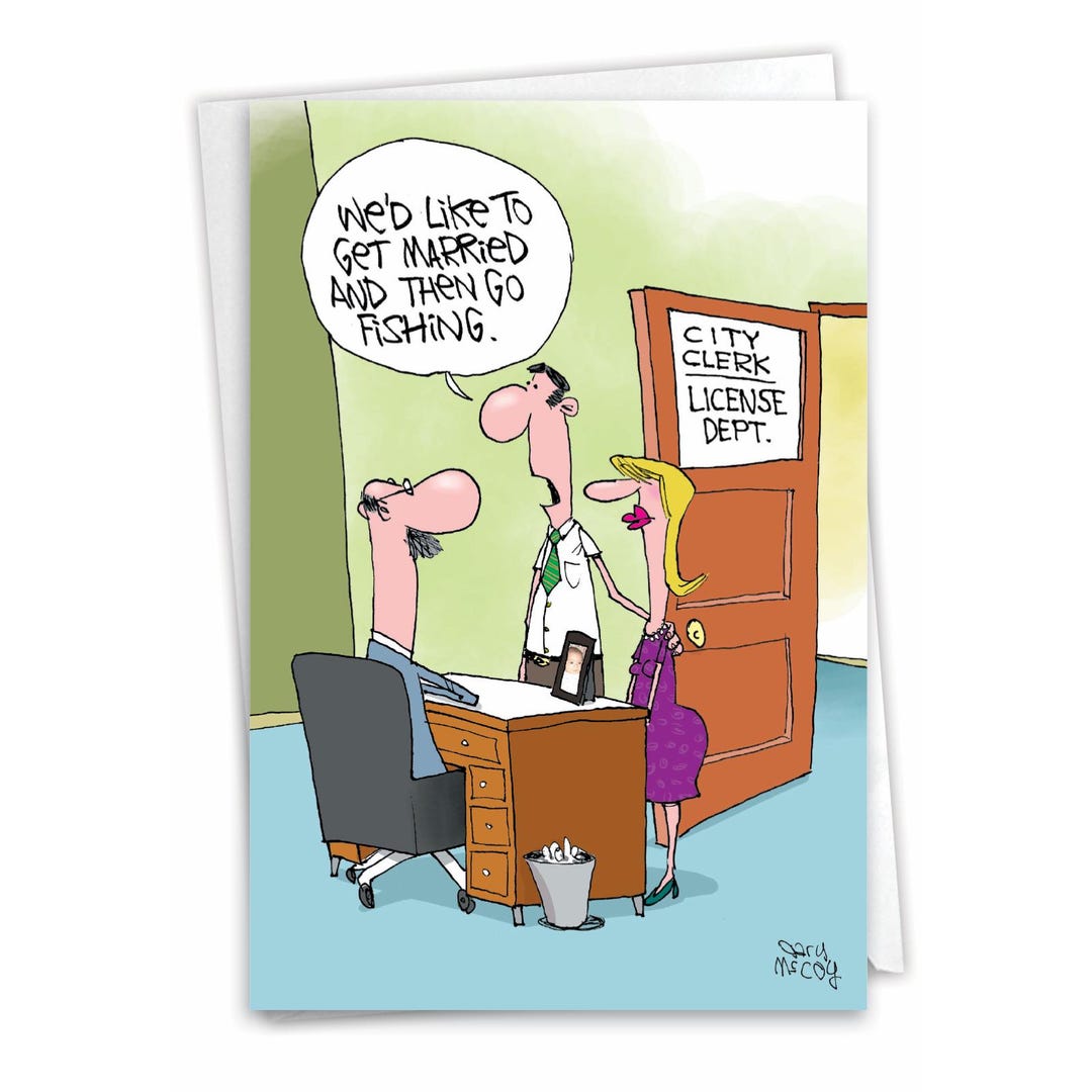 Funny Bachelorette Greeting Card With Envelope - Two Licenses , for Him ...