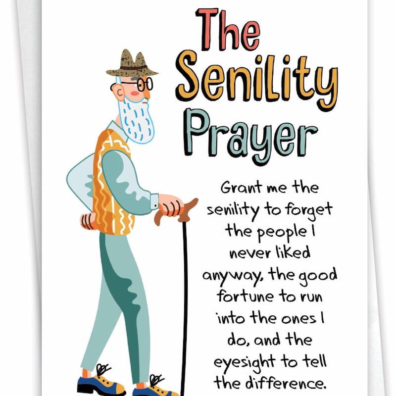 The Senility Prayer - Etsy
