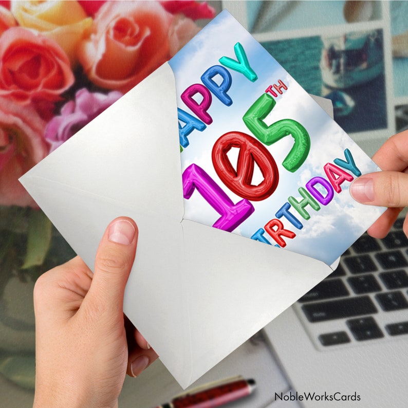 105th Milestone Birthday Greeting Card With 5 X 7 Inch - Etsy