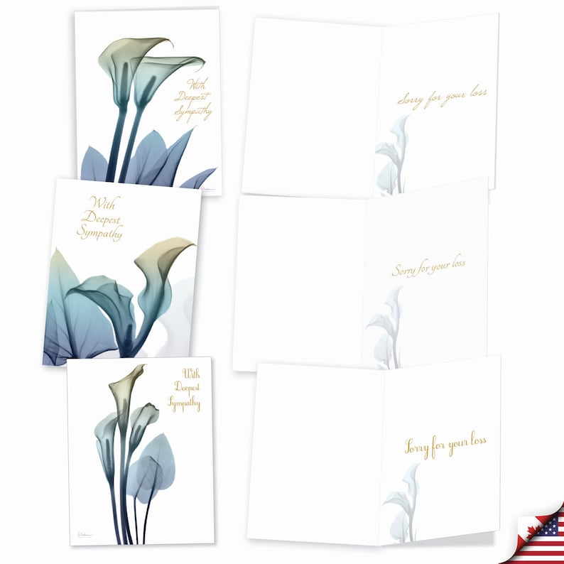 Floral Sympathy Cards, Assorted Bulk Pack, 4x5 Inch (set of 10) - Etsy