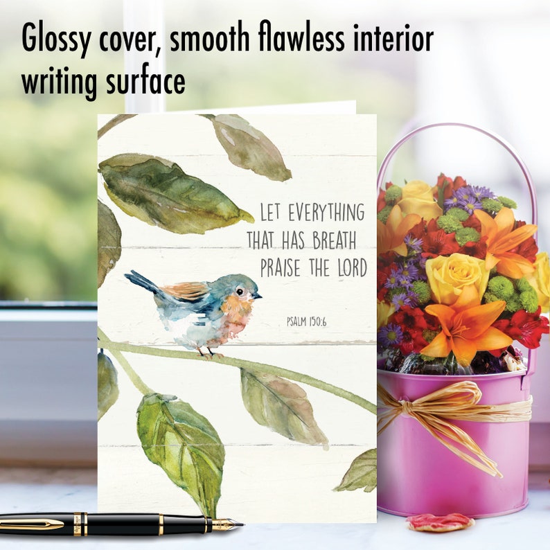 Congratulations Greeting Card W/ Envelope (1 Card) Scripture Birds ...