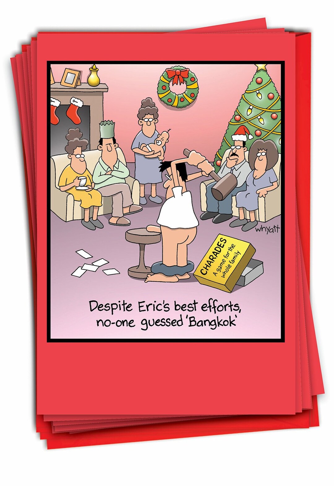 12 Hilarious Christmas Greeting Cards Bulk Pack With 5 X 7 Inch ...
