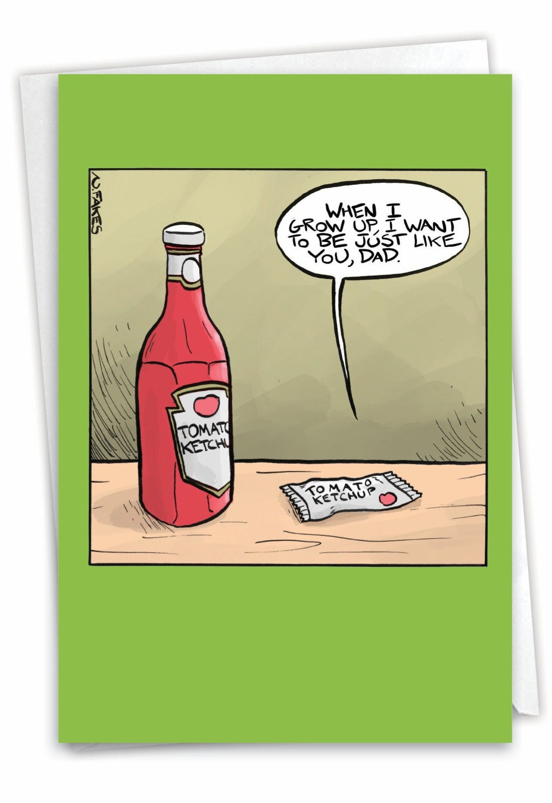 Funny Birthday Father Greeting Card W/ Envelope 1 Card Dadketchup Dad ...